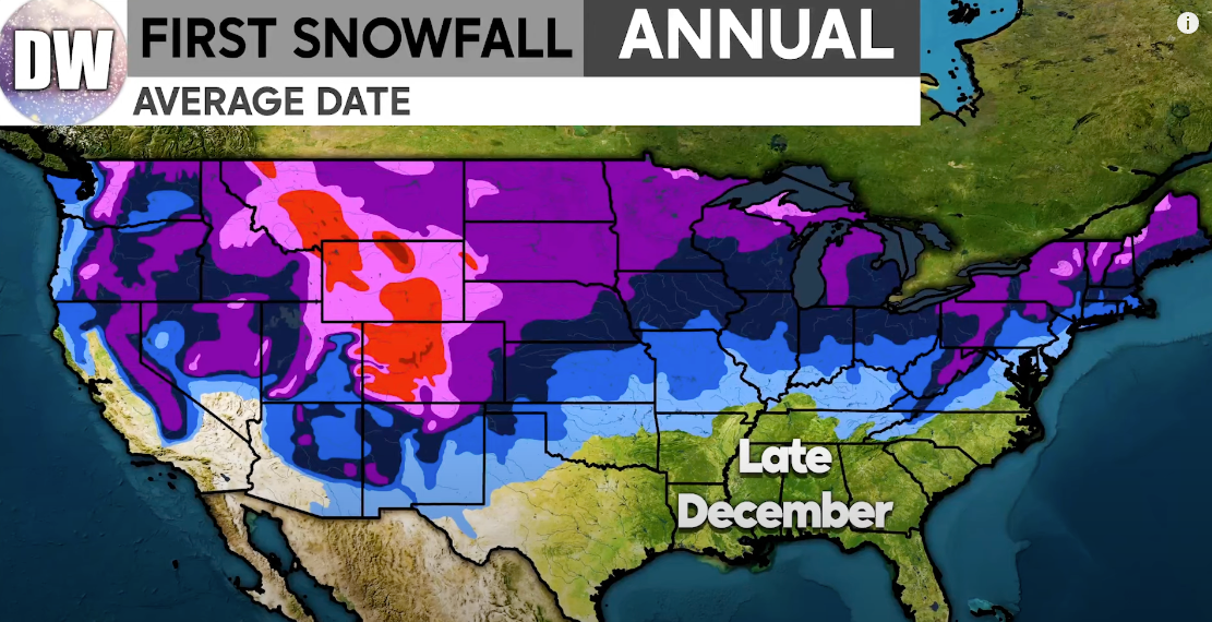 When To Expect Your First Snowfall This Winter (2025-26) - Powder