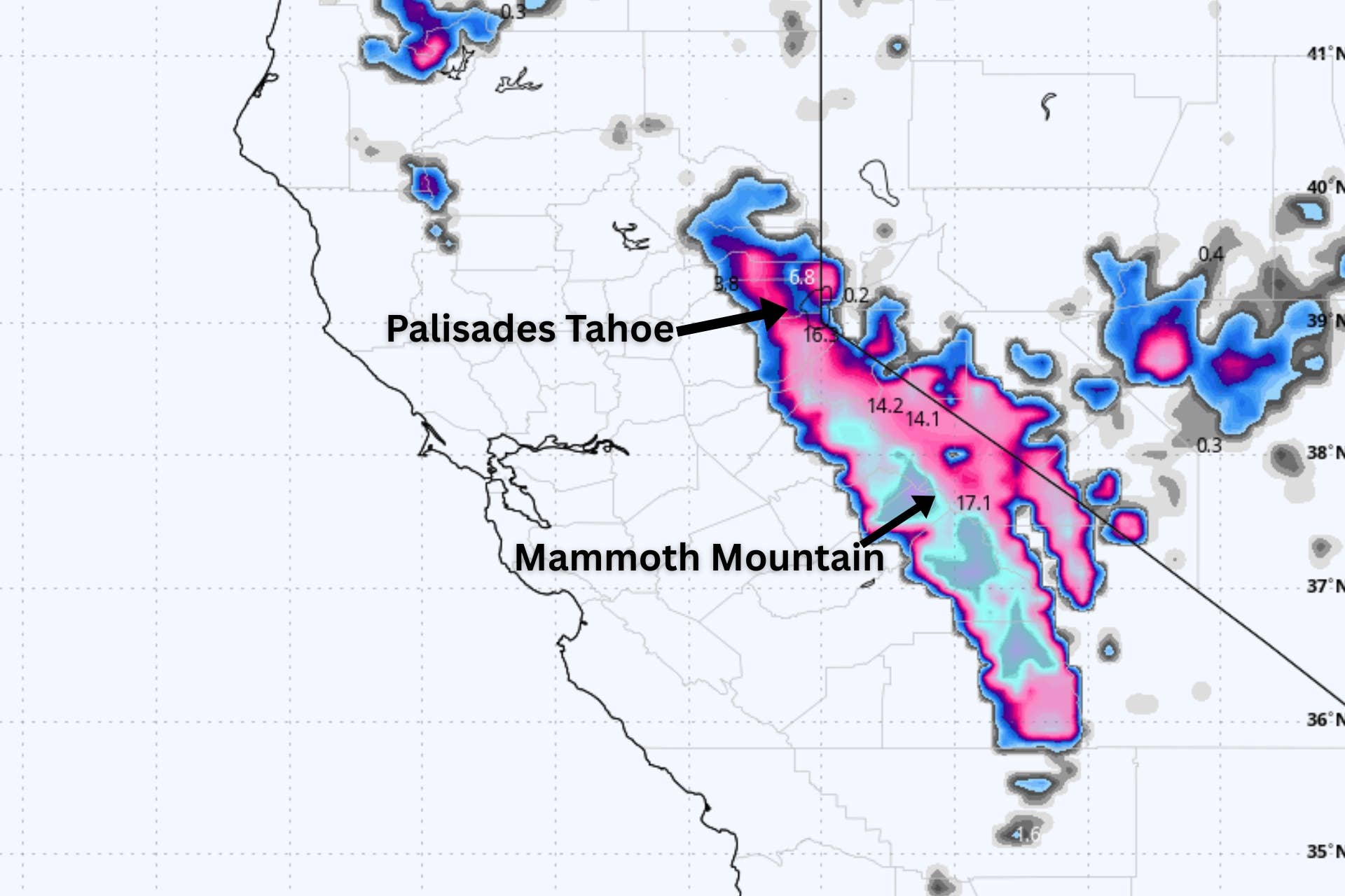 California Bracing for 24 Inches of Widespread Snow—Full Forecast - POWDER