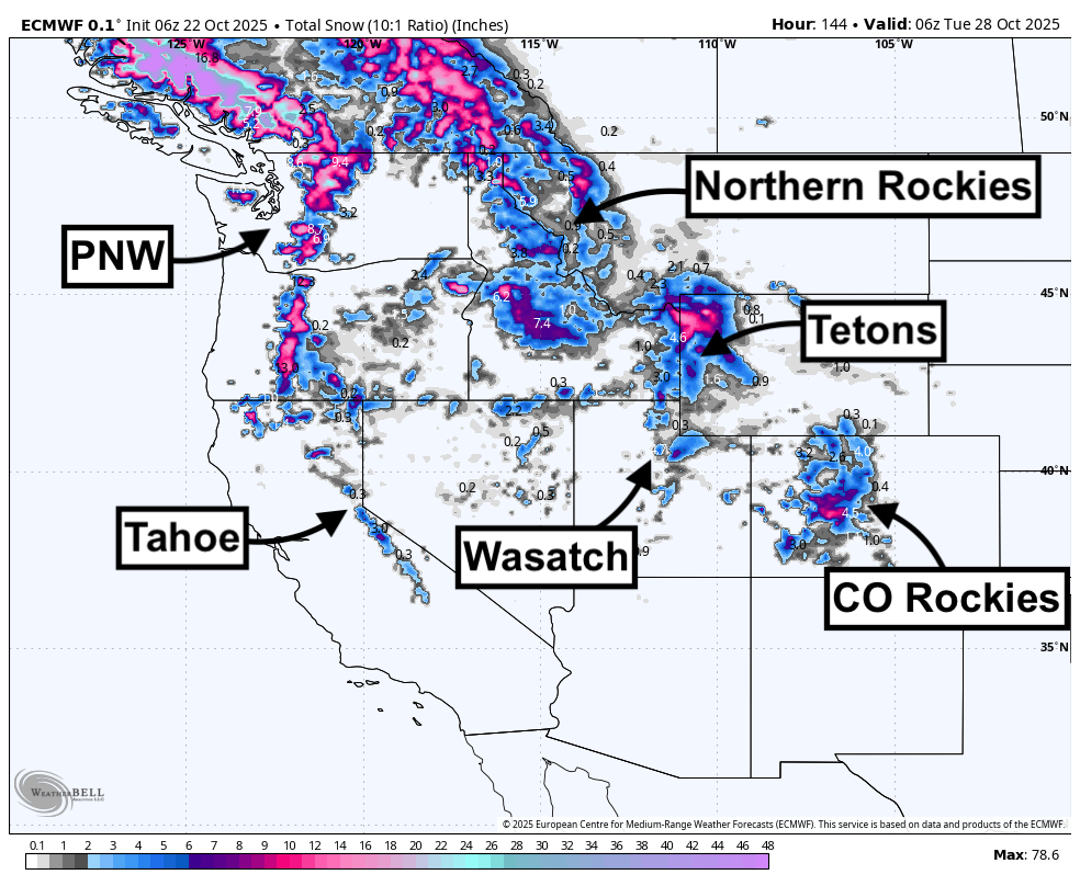 Winter Storm Will Dump Feet of Snow Across The West This Week - POWDER