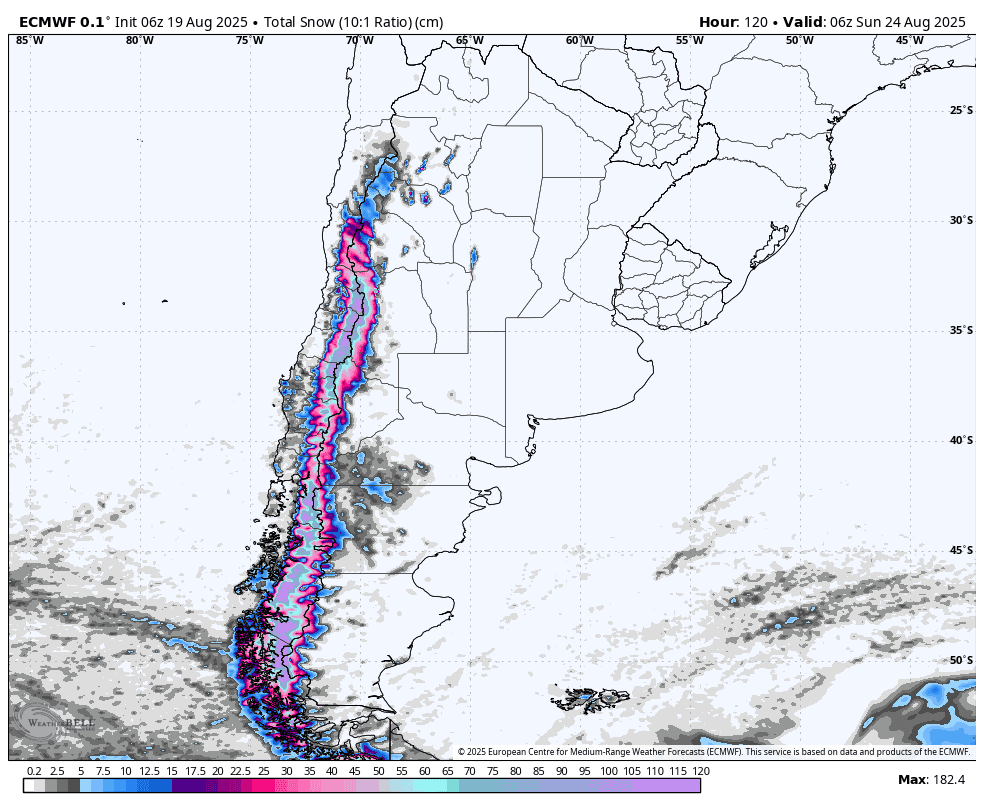 Strong Winter Storm Forecasted for Chile: August, 2025 - POWDER