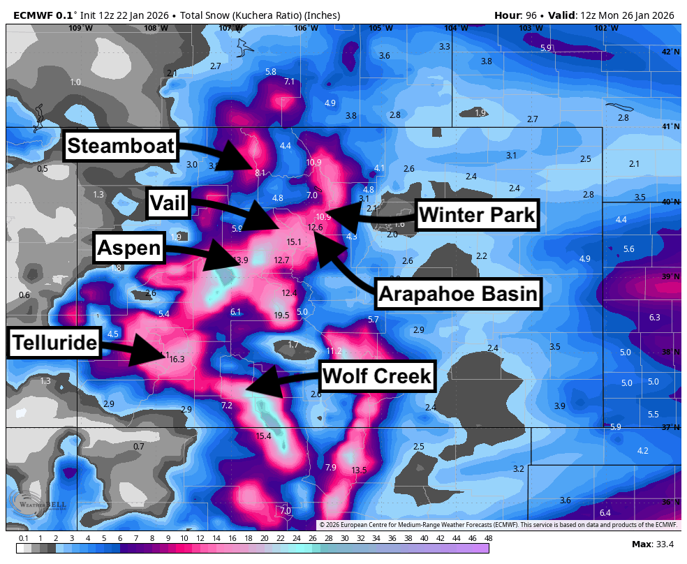Snow Finally Returns To Colorado Ski Resorts This Weekend - Powder