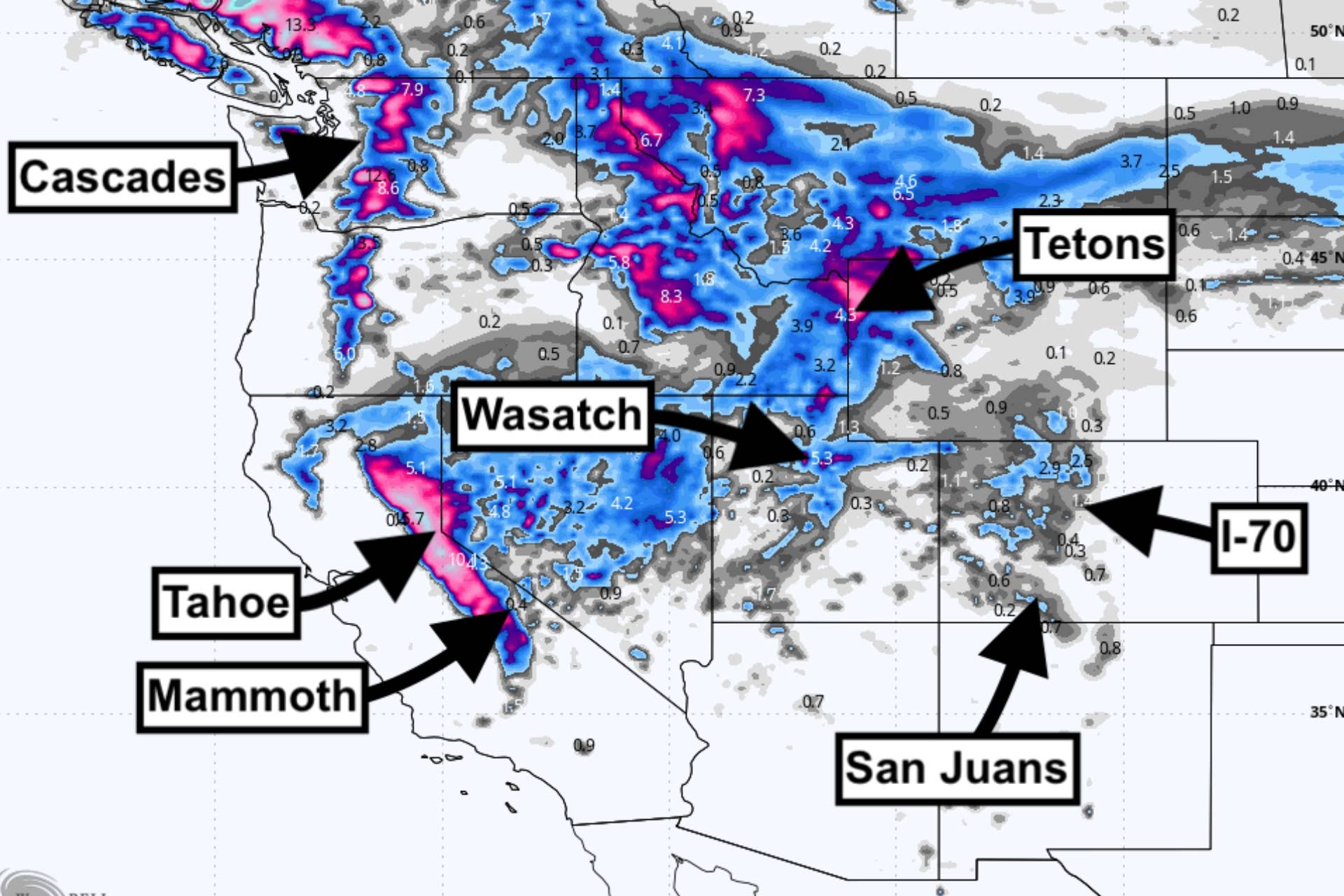 Ski Resort Snow Forecast, February 6-12, 2026 - POWDER