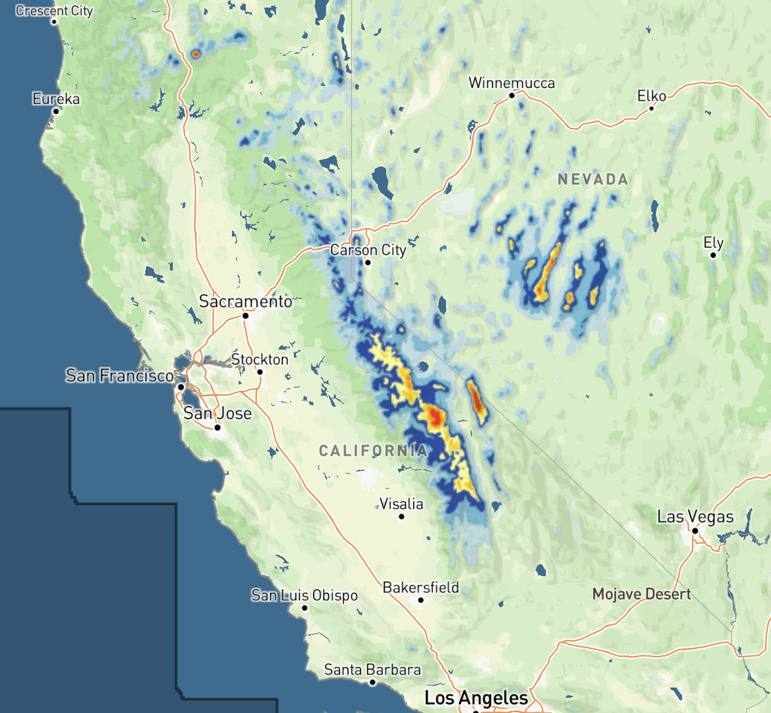 California Snow Forecast: Up to 9 Inches Expected at High Elevations ...