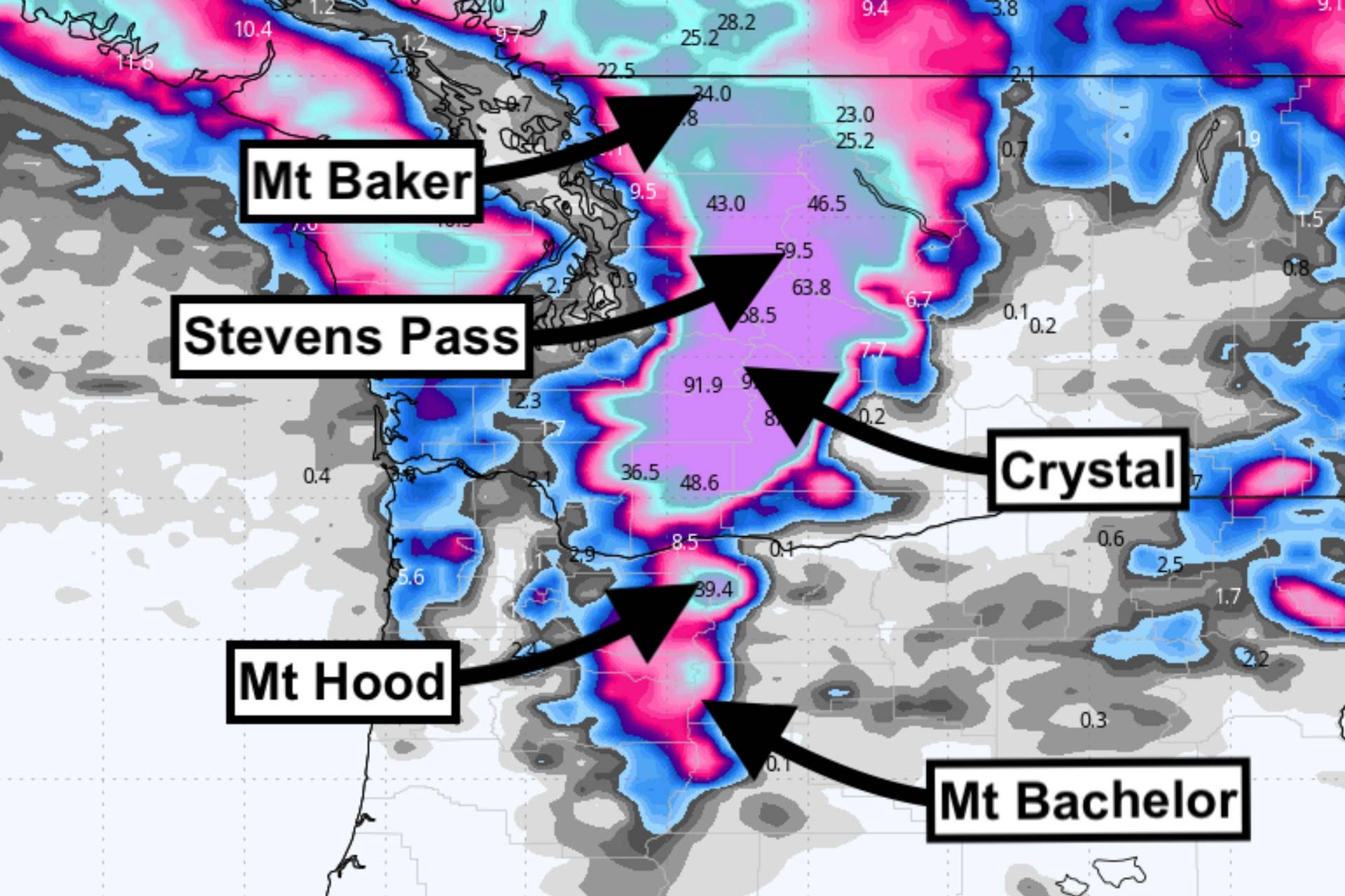 Washington Ski Resort Snow Forecast: March 9-14, 2026 - Powder