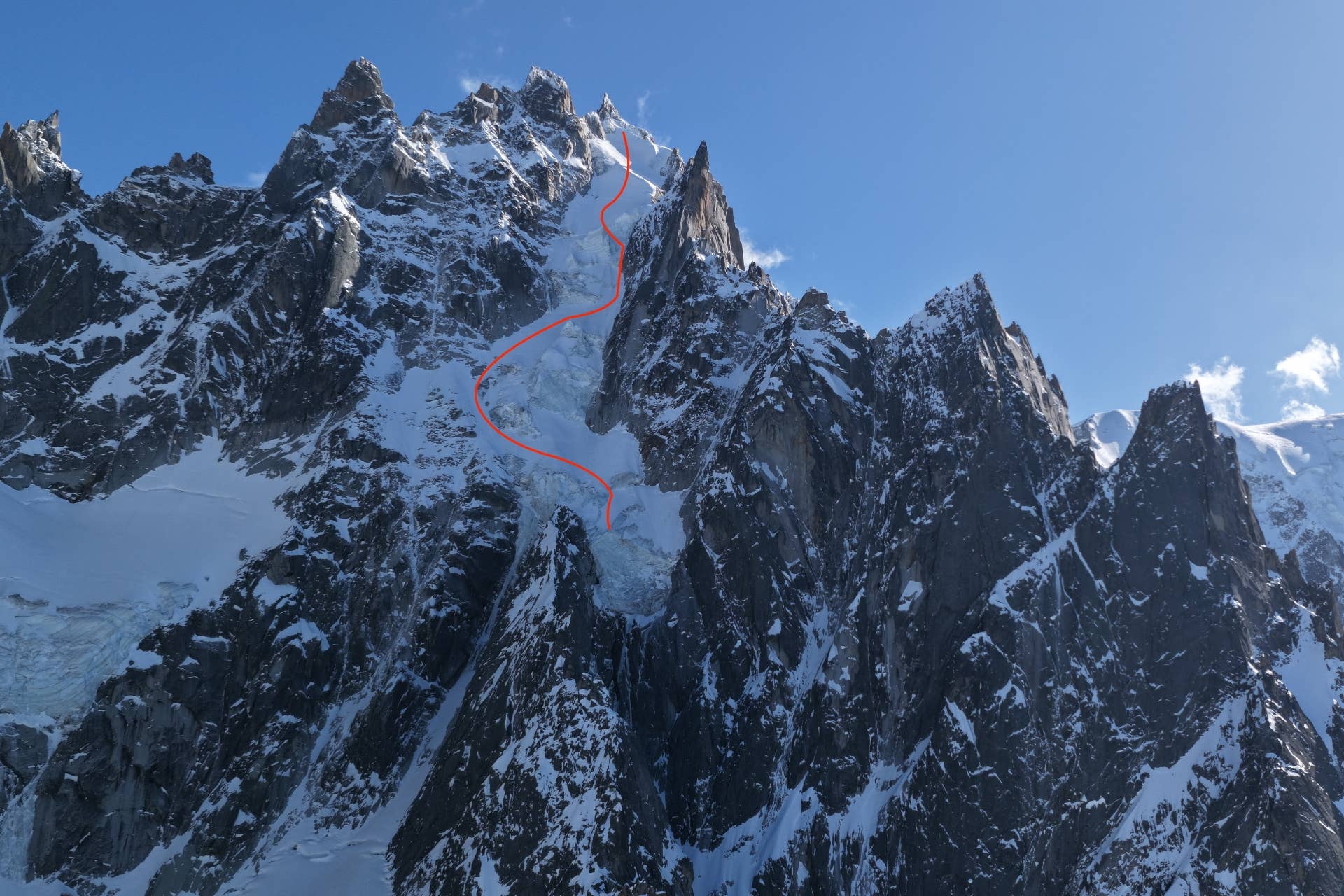 First Ski BASE Jump of Aiguille du Plan North Face - POWDER