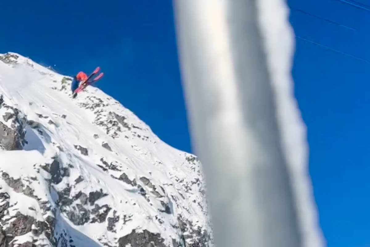 Noah Gaffney Double Backflip Video: 60-Foot Cliff at Palisades - Powder