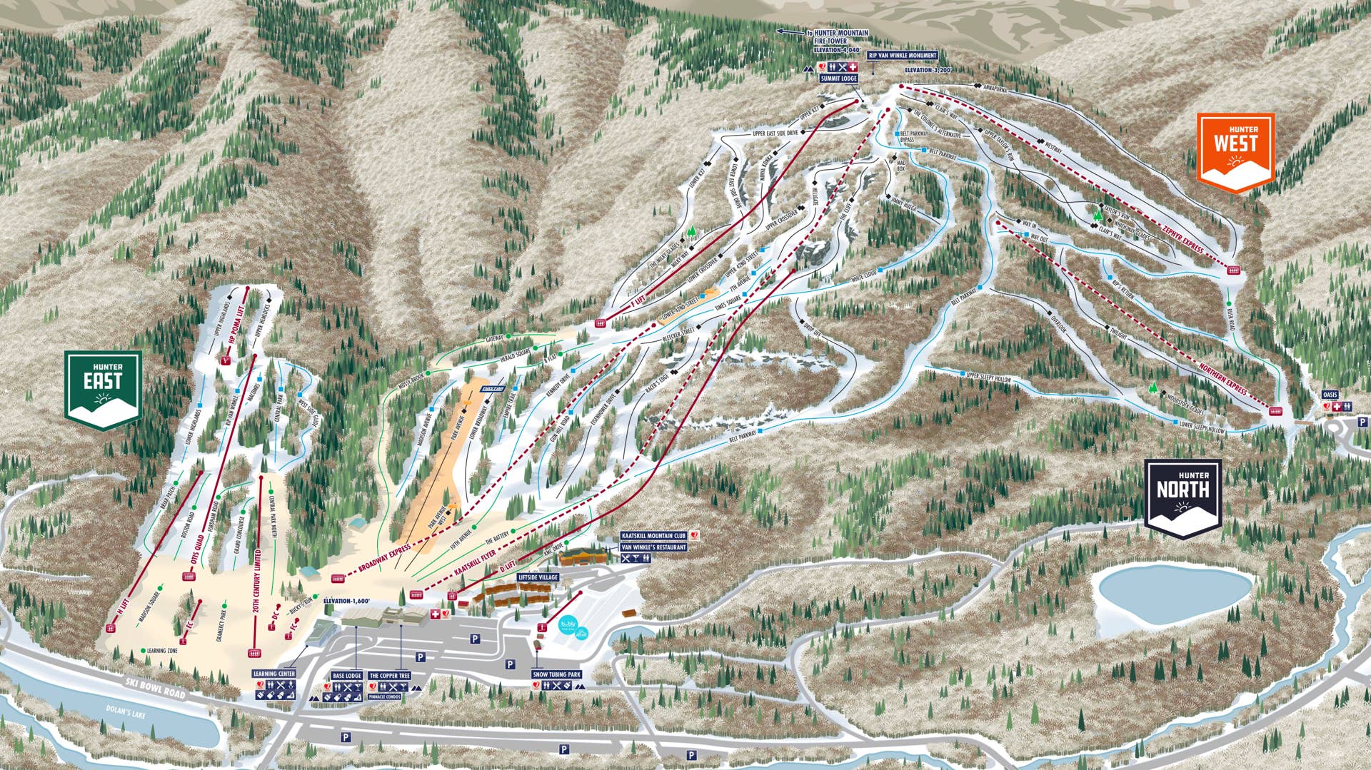 New York Ski Area Reveals Fresh Trail Map - Powder