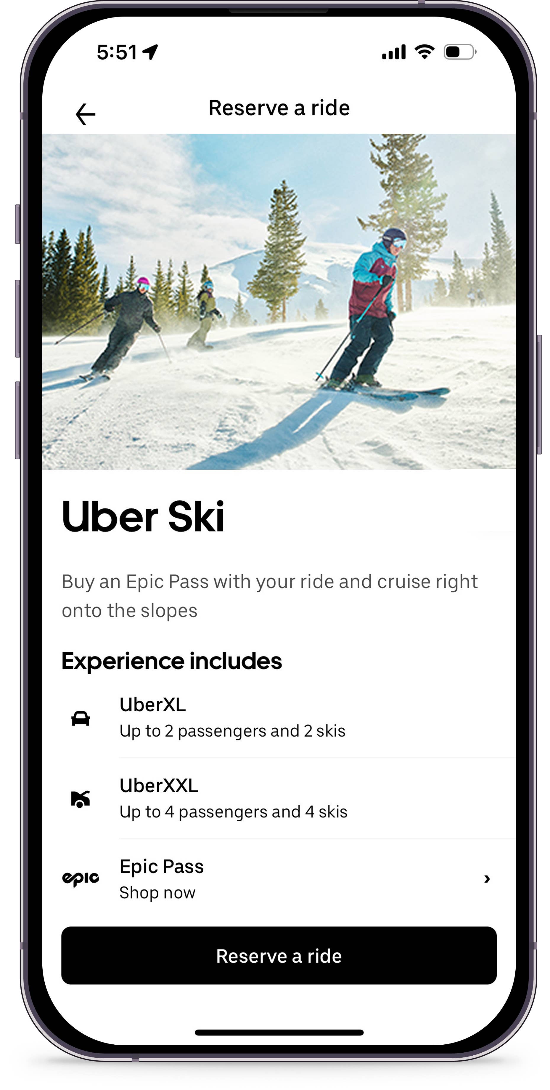 With New Uber Update for Skiers, You Can Buy an Epic Pass in the App ...