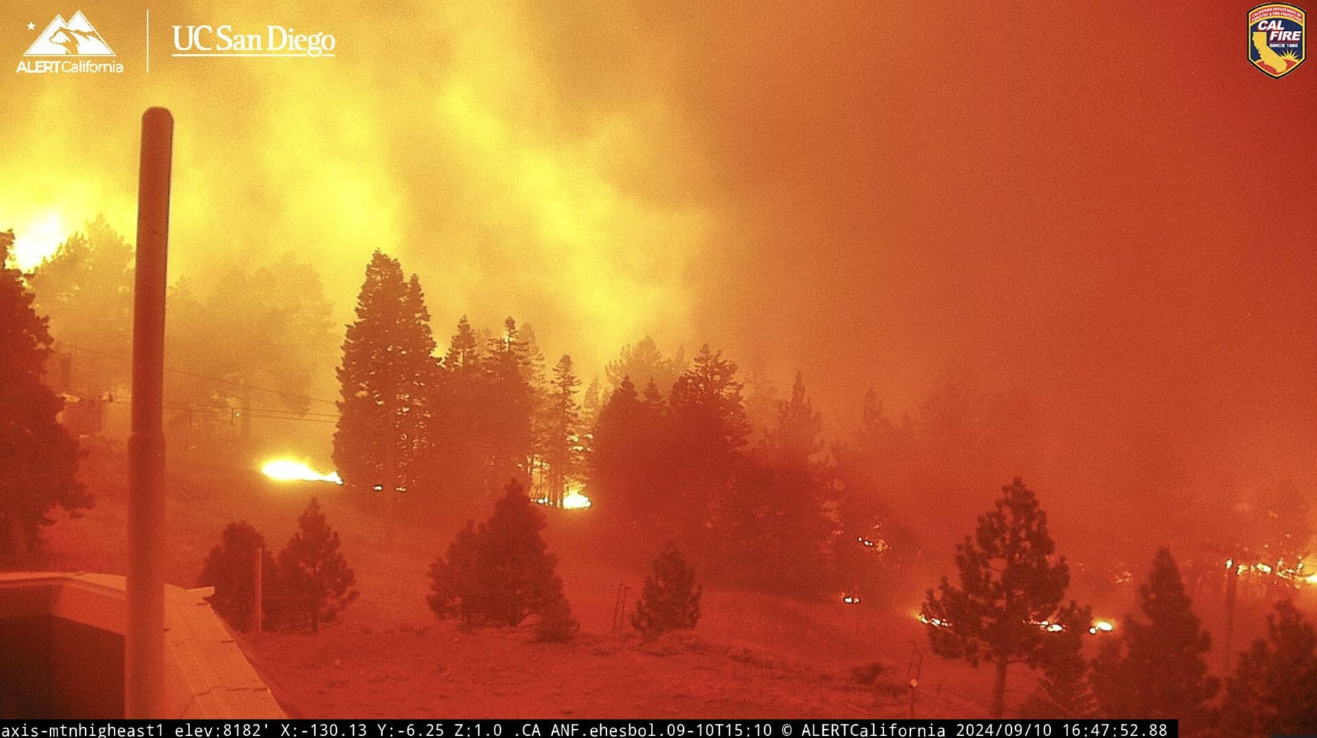 California Ski Resort Engulfed by 40,000+ Acre Wildfire