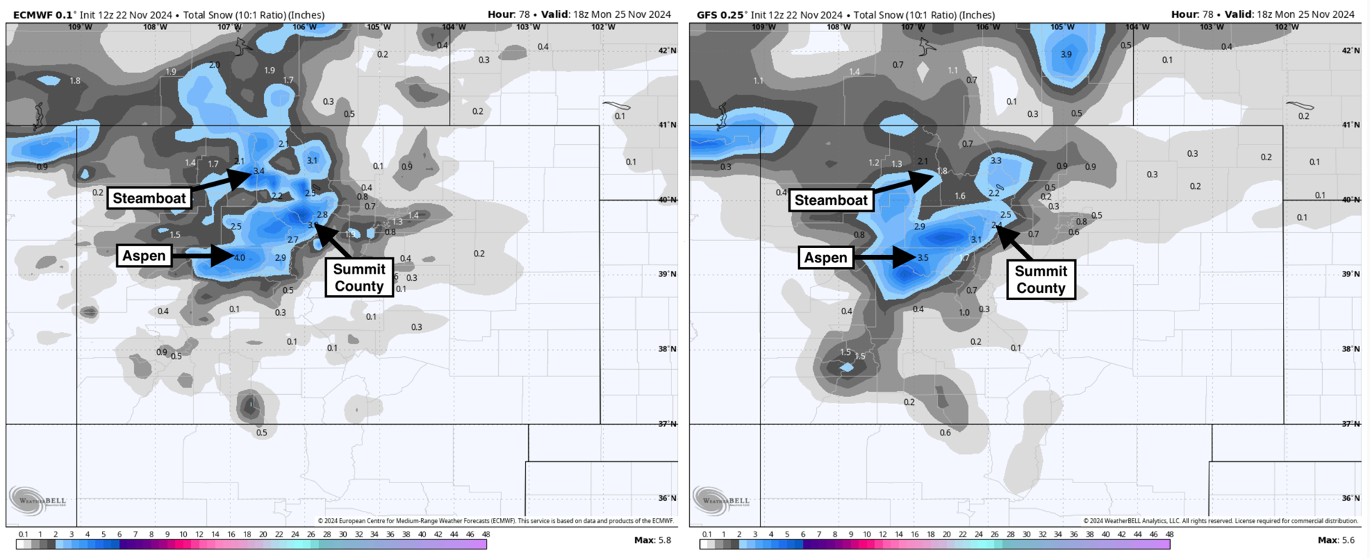 Two-Plus Feet of Snow Forecasted for California Ski Resorts