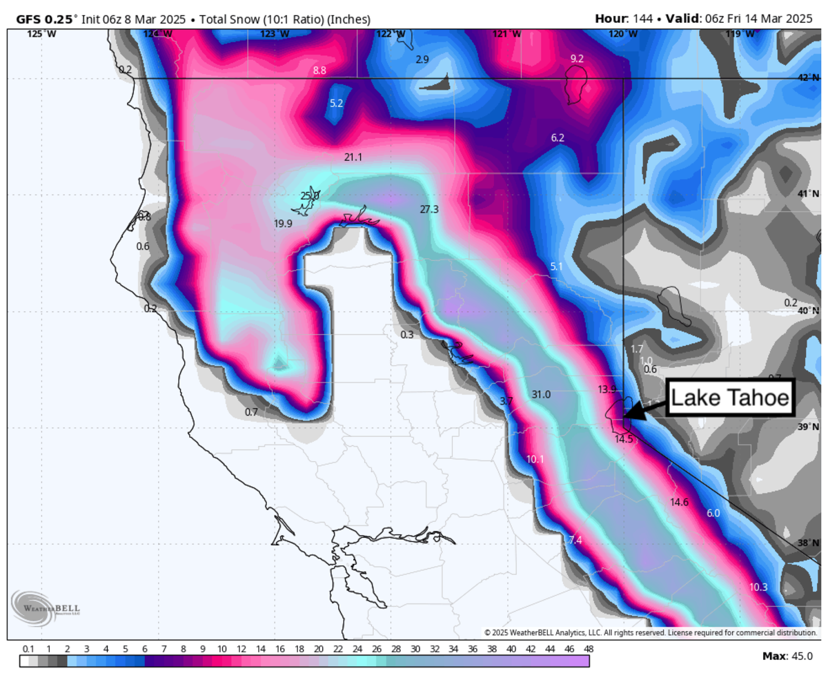 California Braces for 20-35 Inches of "Cold" Snow