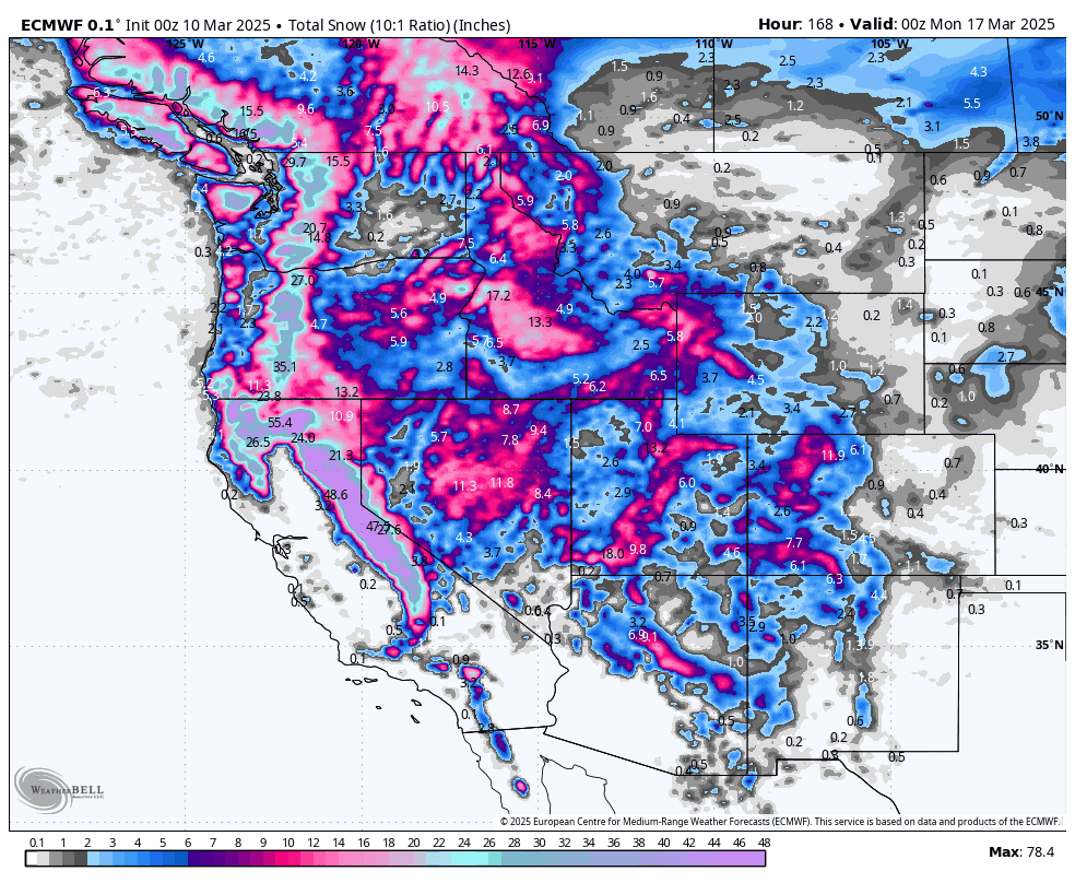 Powder Alert: Feet of Snow to Hit California to Colorado