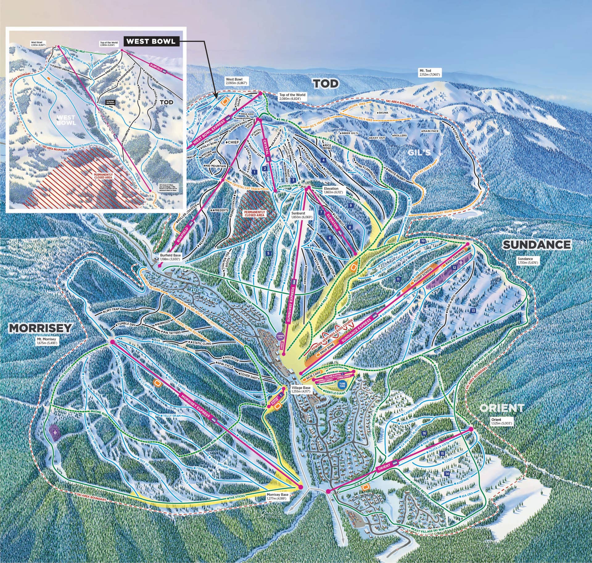 Canada's Second Largest Ski Resort Reveals New Trail Map - Powder