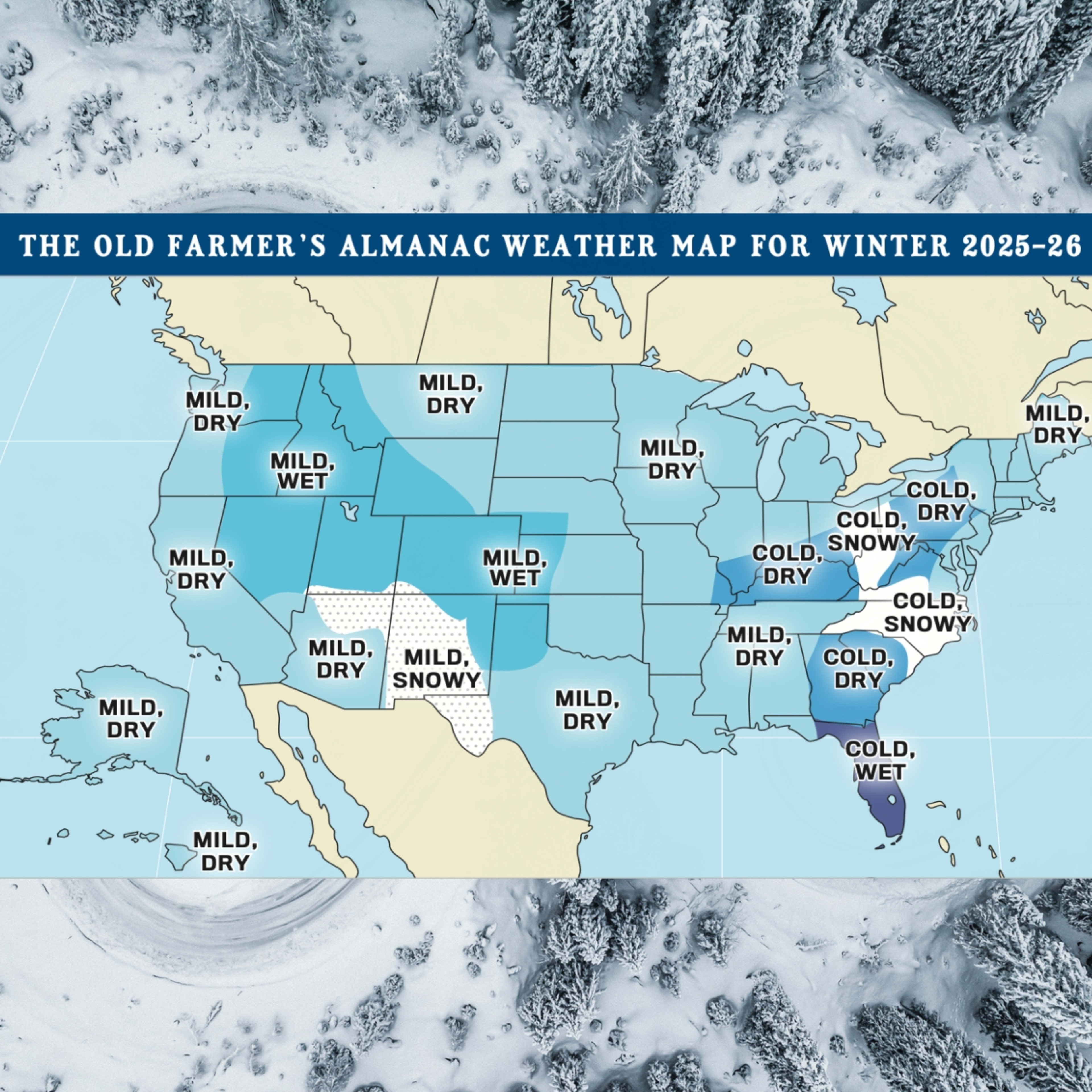 Old Farmer's Almanac Releases Canada Winter 2025-26 Forecast - Powder