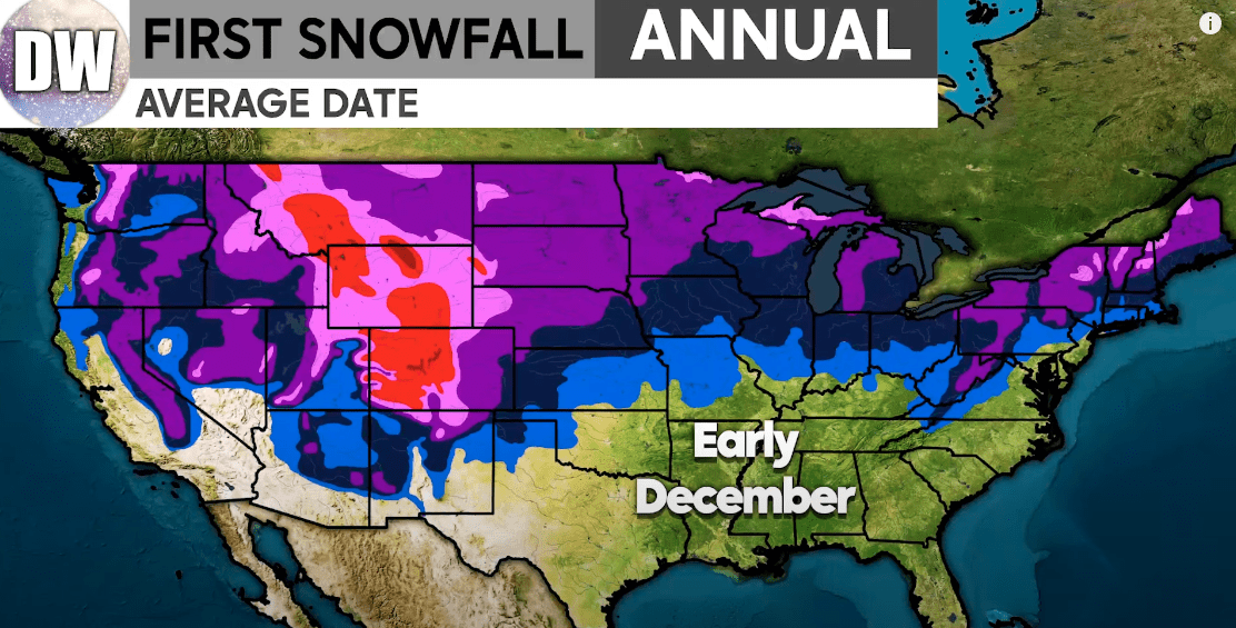 When To Expect Your First Snowfall This Winter (2025-26) - Powder