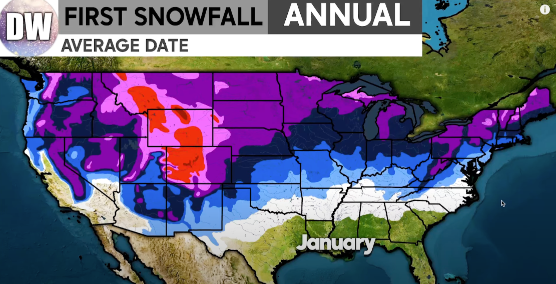 When To Expect Your First Snowfall This Winter (2025-26) - Powder