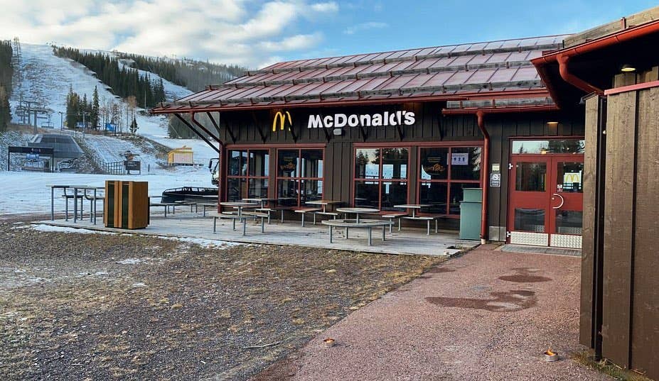 McSki Sweden: The World's Only Ski-Thru McDonald's - Powder