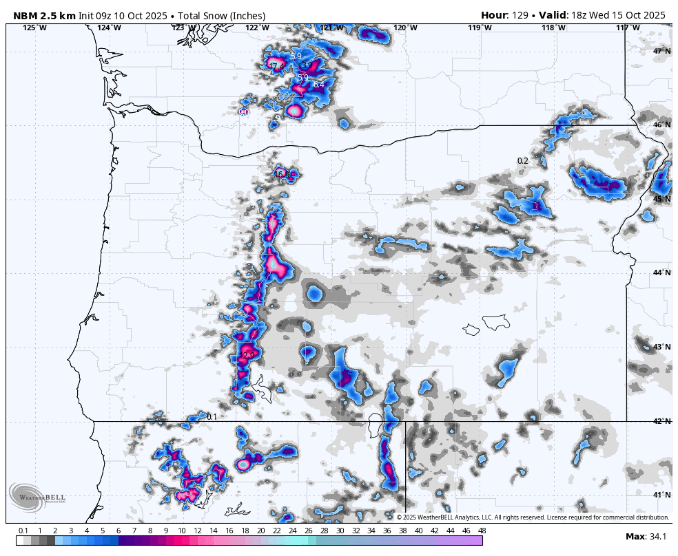 18+ Inches of Snow Forecasted Across the West - Powder