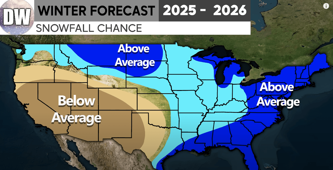 YouTuber Direct Weather's Winter 25/26 Forecast - Powder