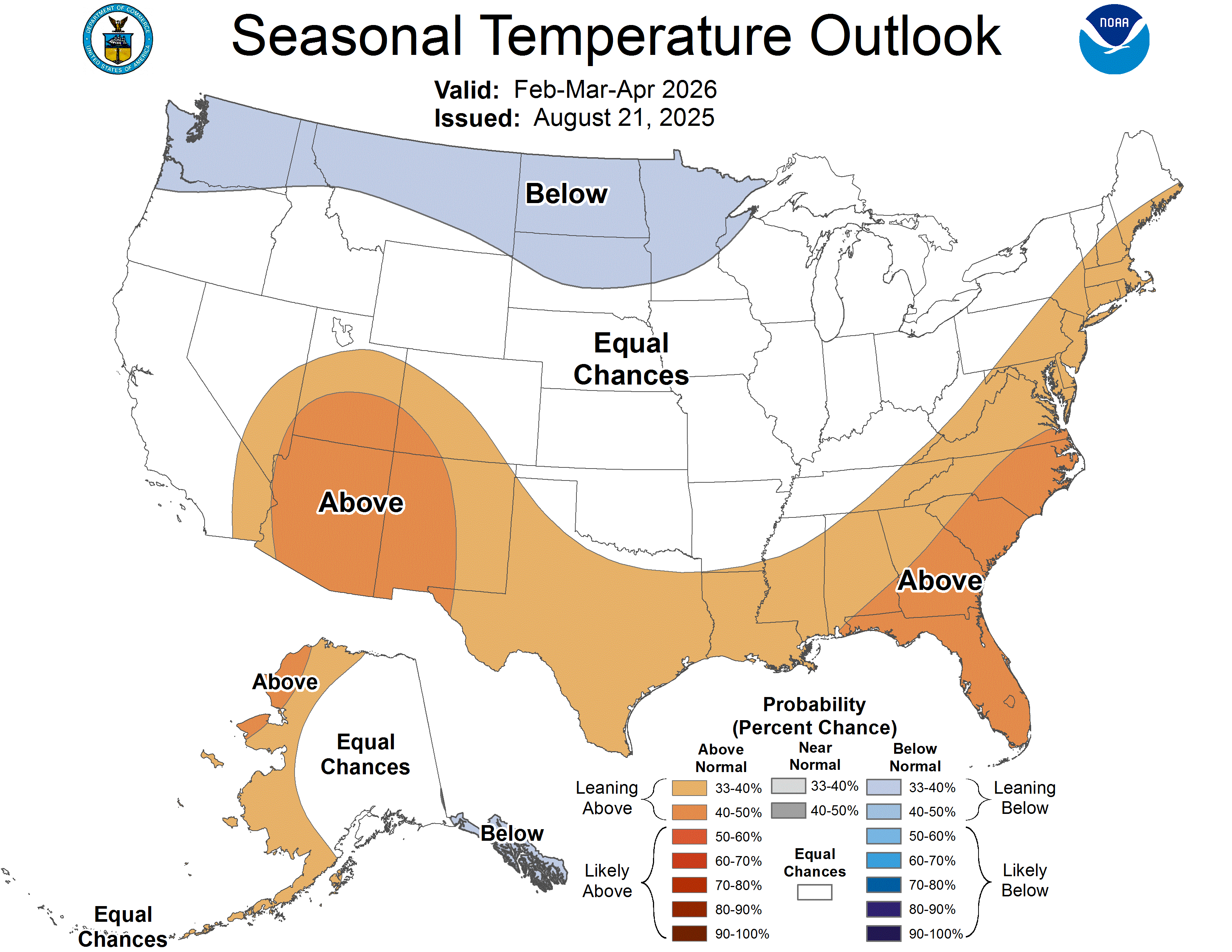 NOAA's Winter 25/26 Outlooks Show Strong La Niña Trends - Powder