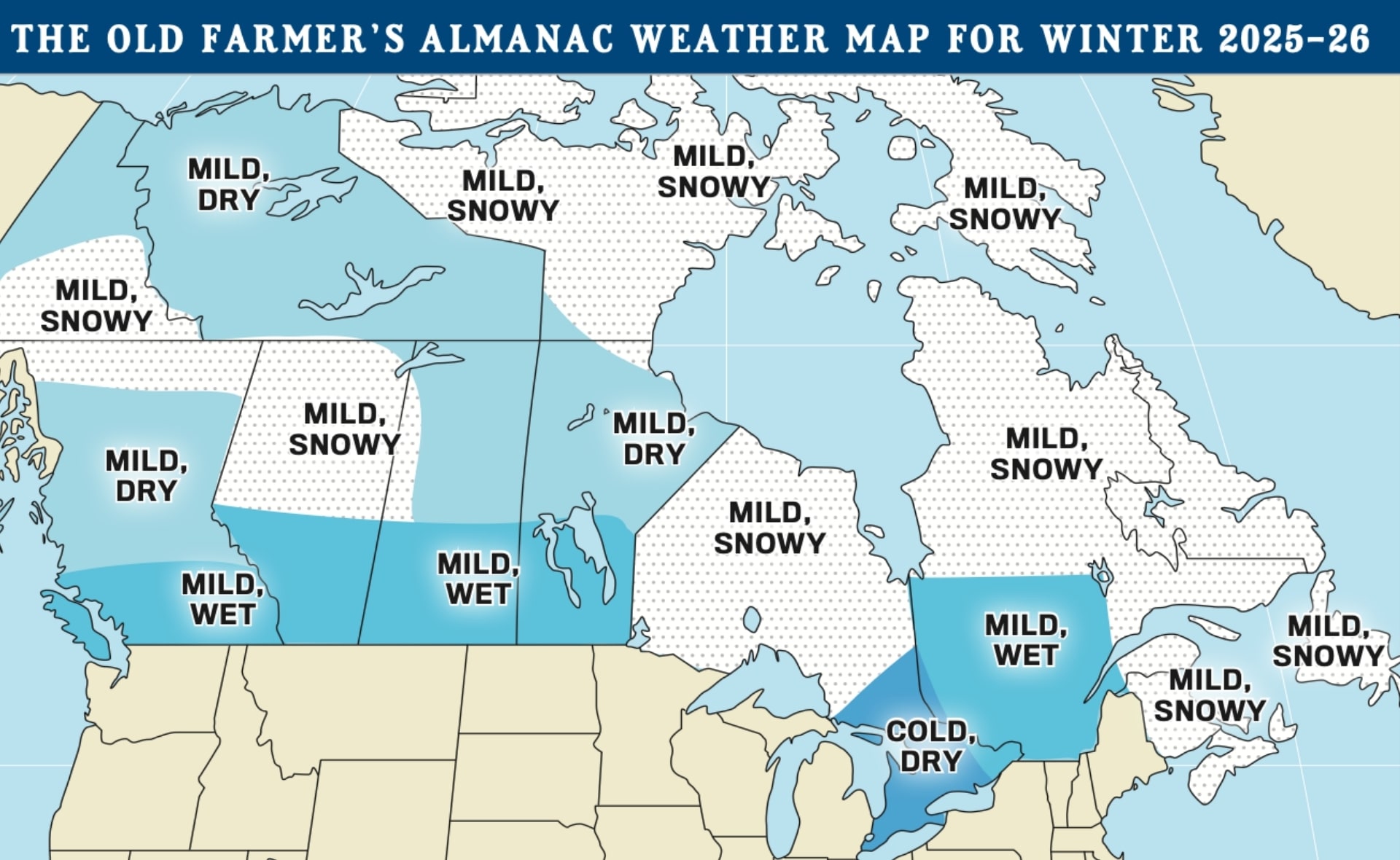 Old Farmer's Almanac Releases Canada Winter 2025-26 Forecast - Powder