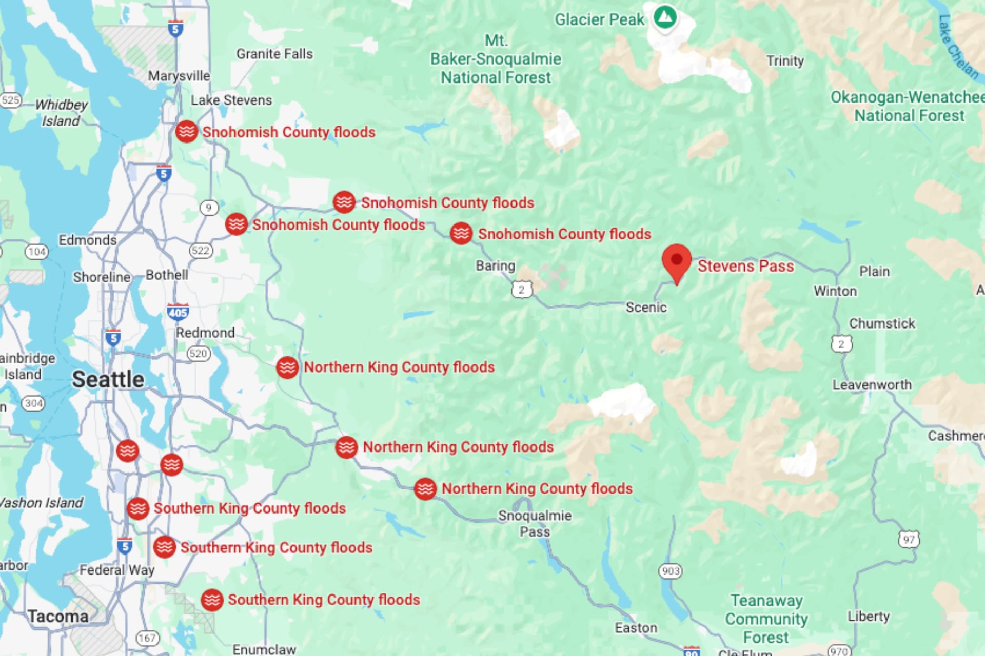 Washington's Highway 2 To Remain Closed for "Months" - Powder