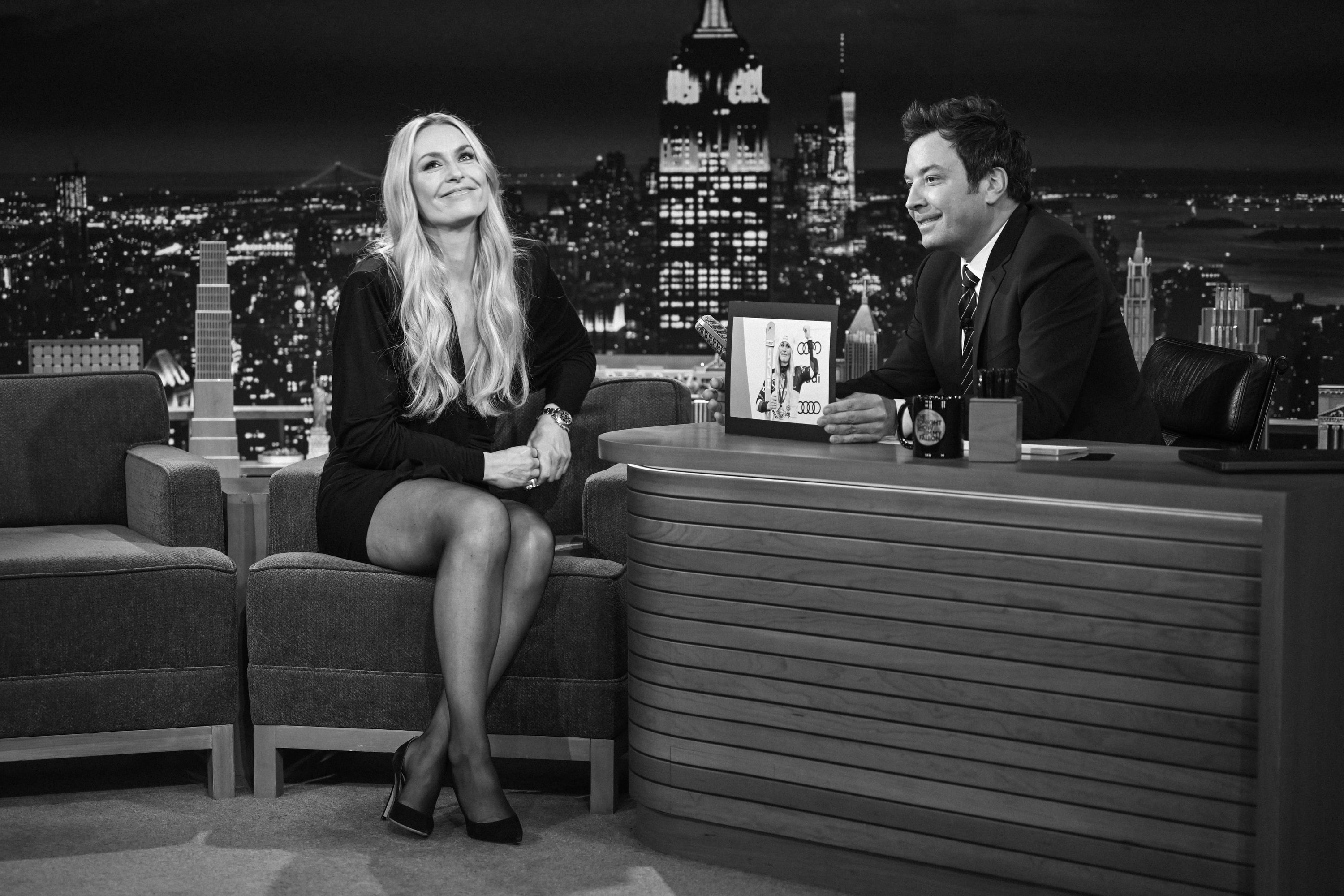 Lindsey Vonn Makes Appearance on The Tonight Show - Powder