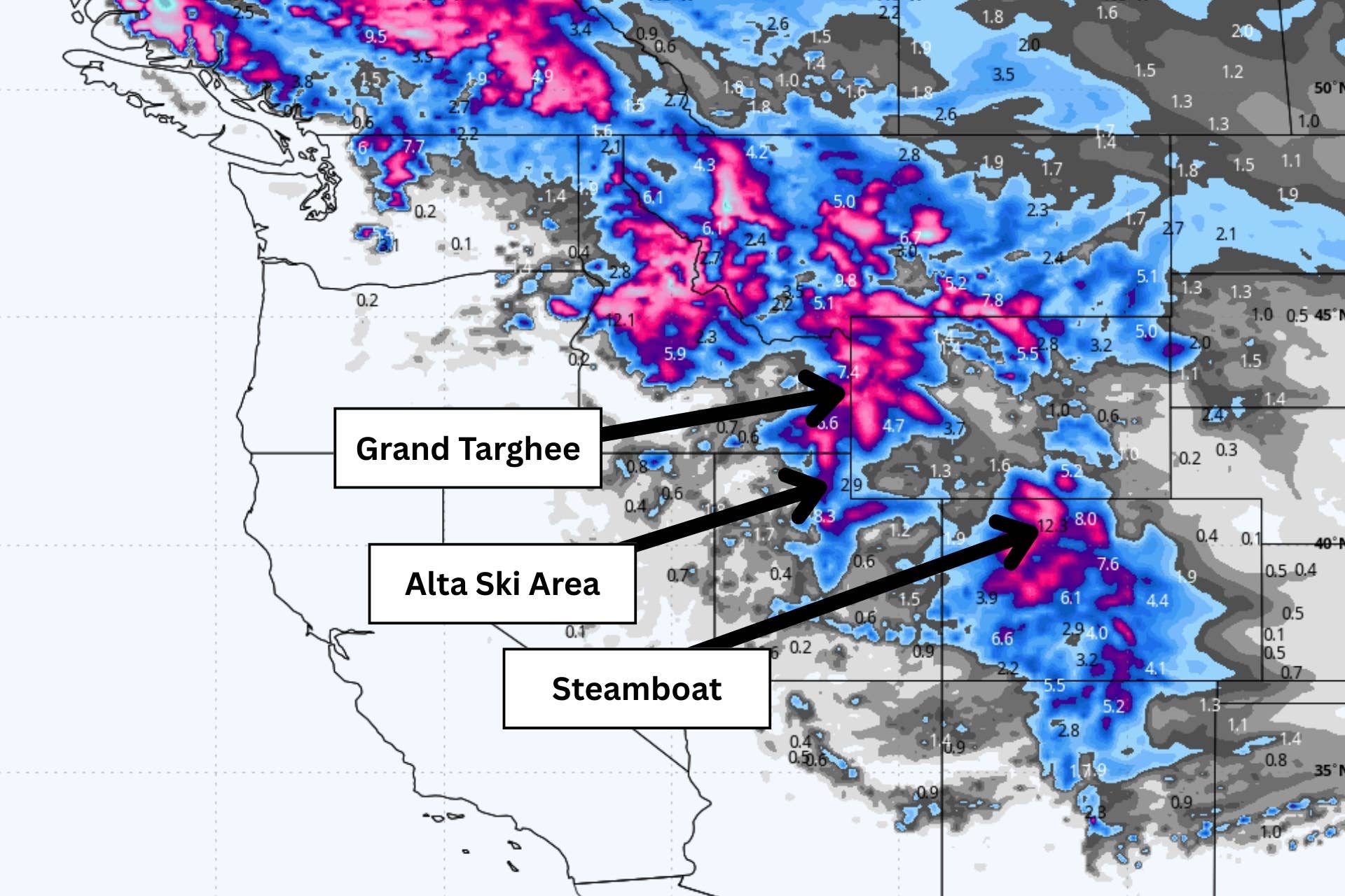 Up To Three Feet of Snow Forecast for Western Ski Resorts - Powder