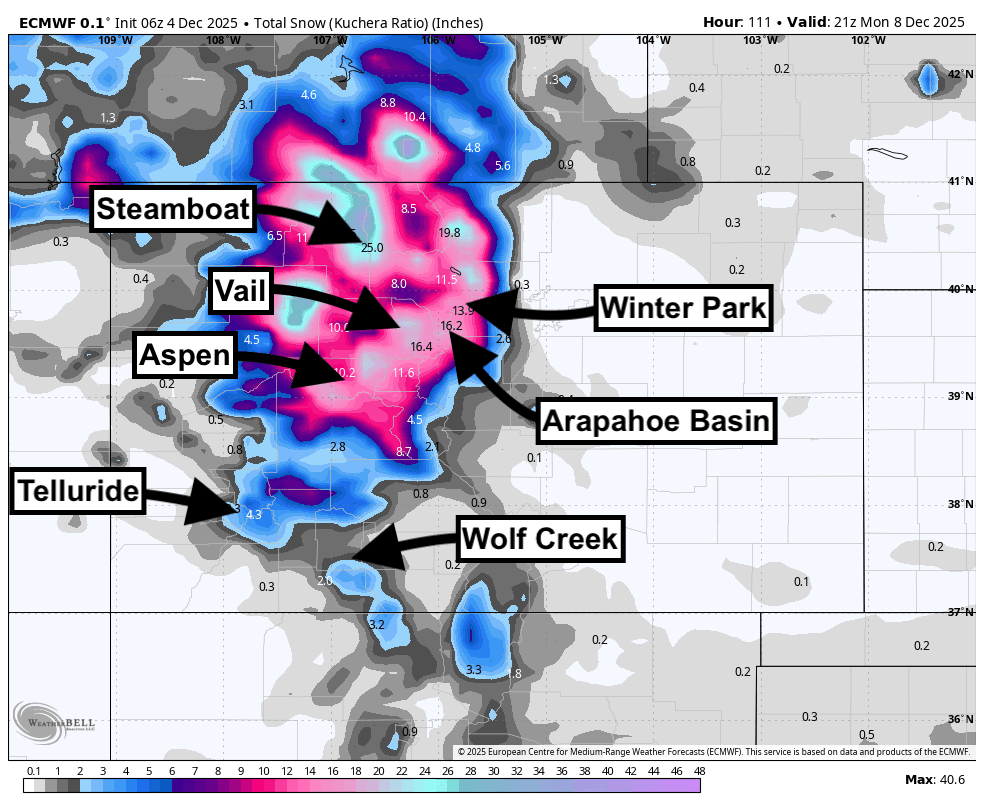 northwest snowfall deep pattern