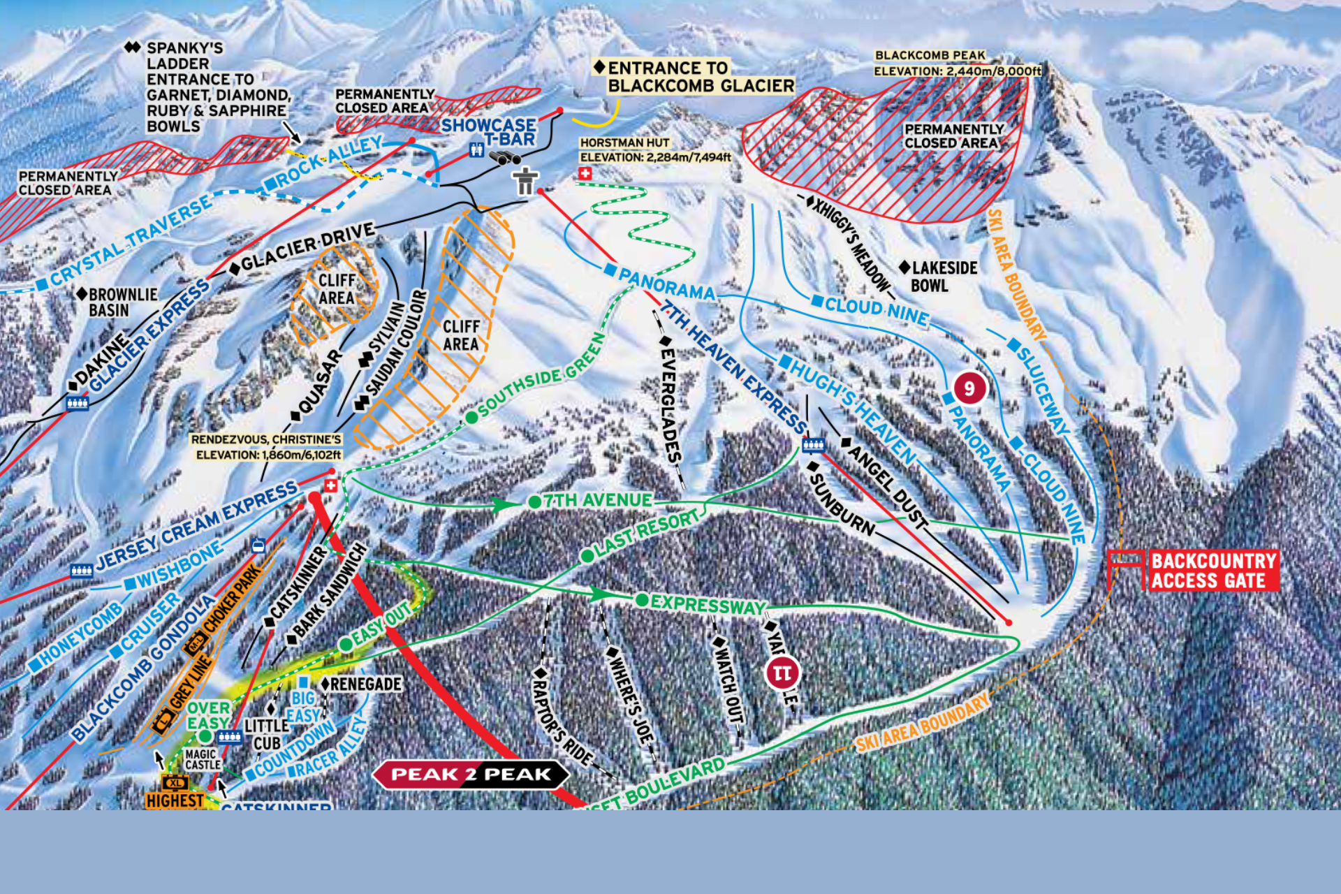 Whistler Blackcomb Winter Trail Map: The Best Runs and Lifts - Powder