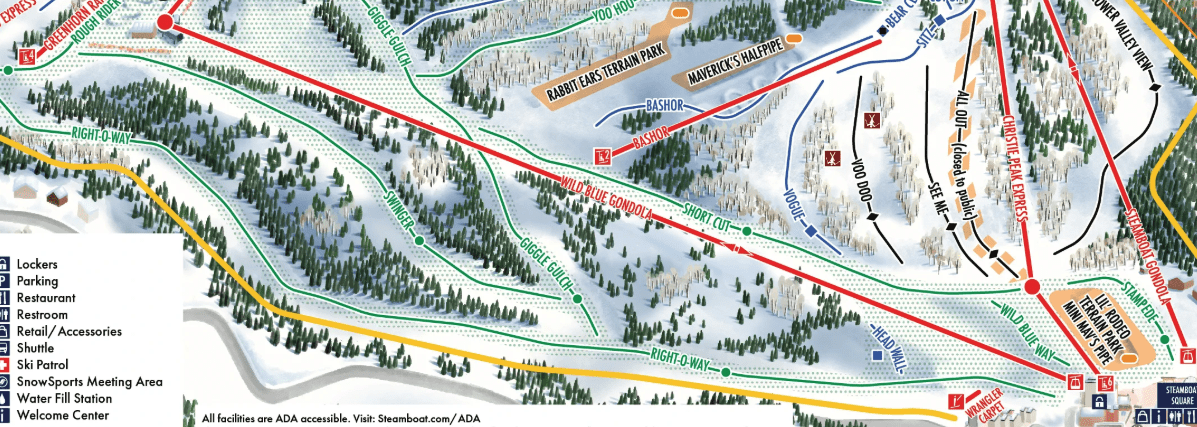 Steamboat Winter Trail Map: The Best Runs and Lifts - Powder